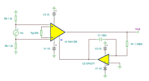 Instrumentation Amplifier Offset Correction Loop Circuit