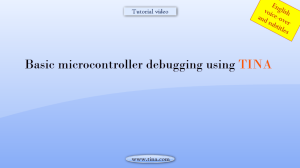 Basic microcontroller debugging using TINA