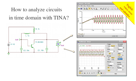 How to analyze circuits in time domain with TINA?
