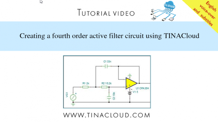 Creating a fourth order active filter circuit using TCloud-Blog - The ...