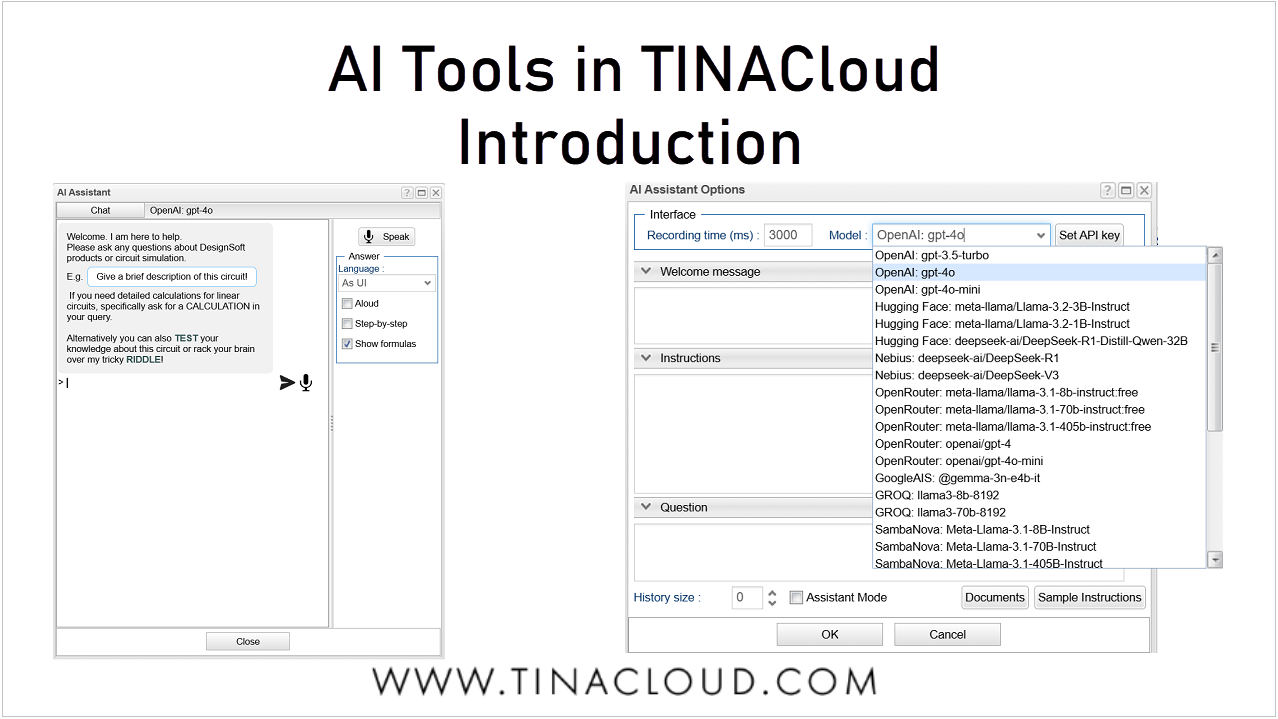 AI Tools in TINACloud: Introduction, Circuit Design and Code Generation﻿ - The Circuit Design Blog