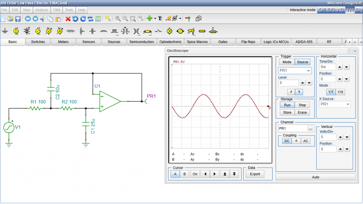 Converting and running basic Multisim Live circuits in TINACloud - The ...