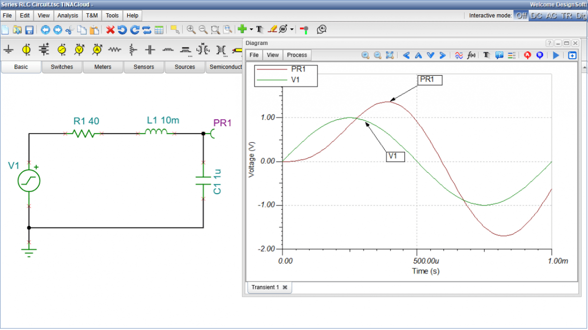 Converting and running basic Multisim Live circuits in TINACloud - The ...