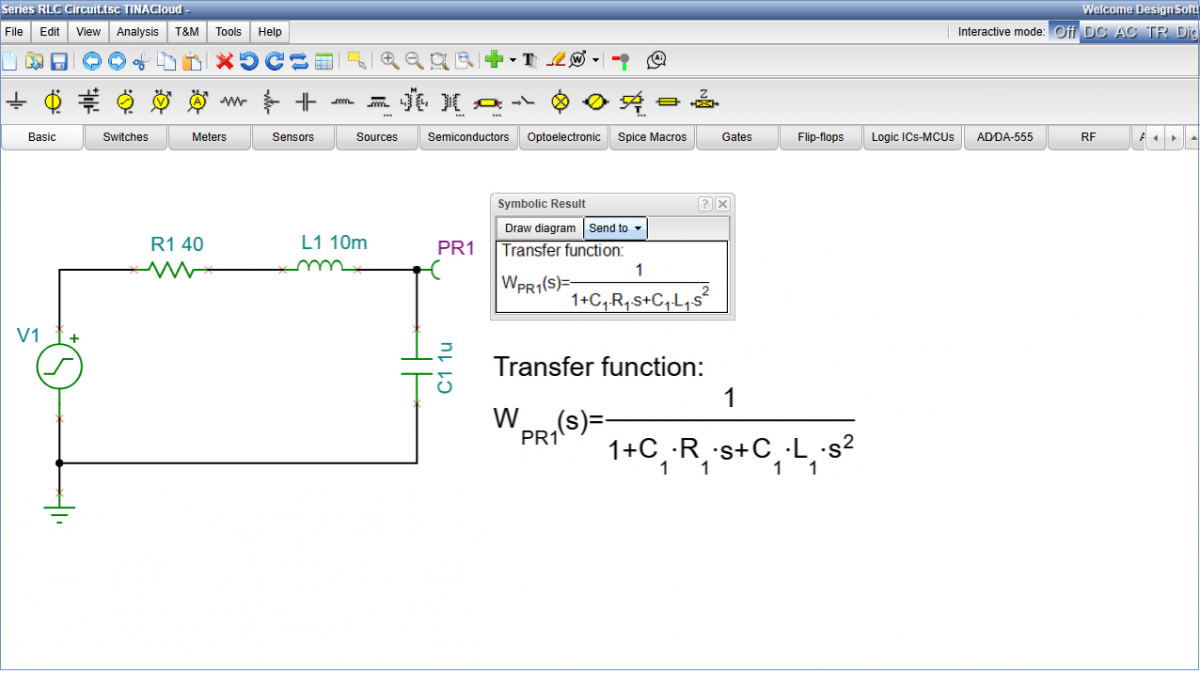 Converting and running basic Multisim Live circuits in TINACloud - The ...