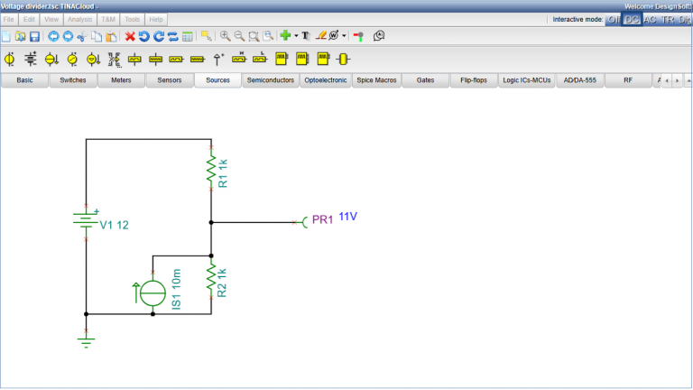 Converting and running basic Multisim Live circuits in TINACloud - The ...