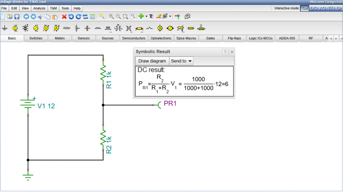 Converting and running basic Multisim Live circuits in TINACloud - The ...